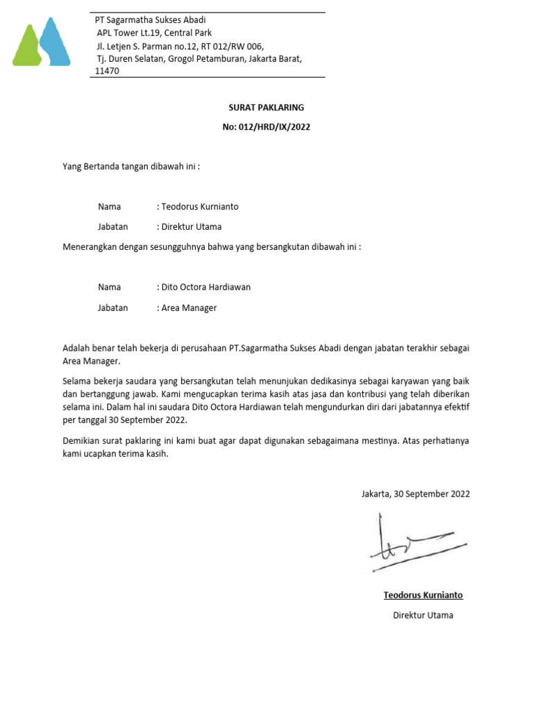 SURAT PAKLARING | PDF