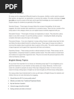 Engaging Essay Topics for 4th Graders | PDF | Essays | Learning