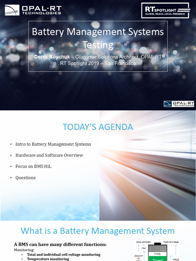 OPAL RT Battery Management Systems Testing | PDF | Manufactured Goods ...