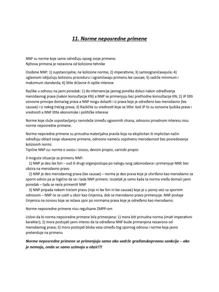 Norme Neposredne Primene | PDF