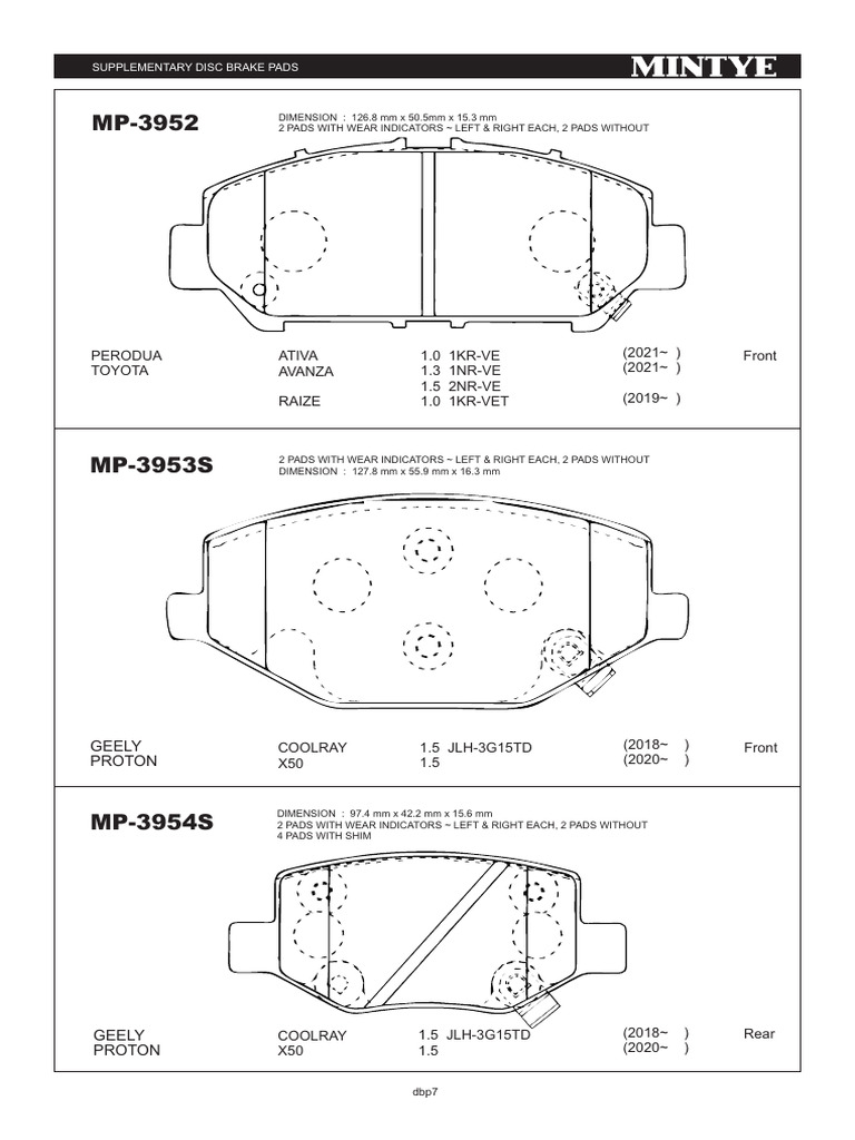 Supplementary Disc Brake Pads Guide | PDF | Technology & Engineering