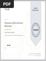 Coursera Certificate Example | PDF