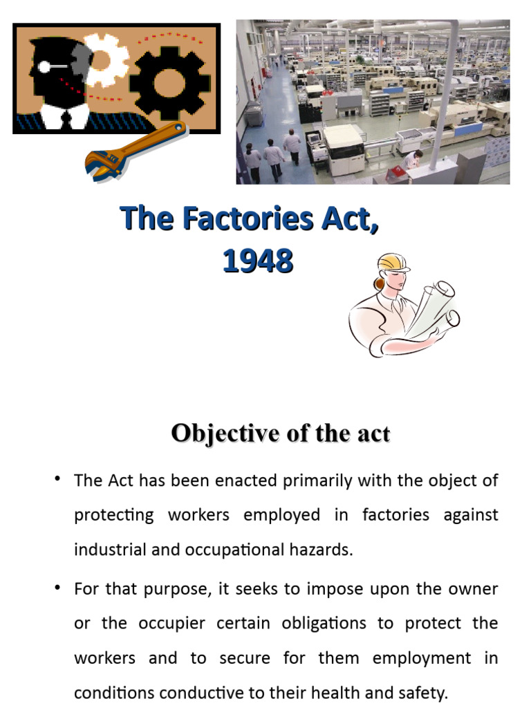Factories Act 1948 | PDF | Safety | Occupational Safety And Health
