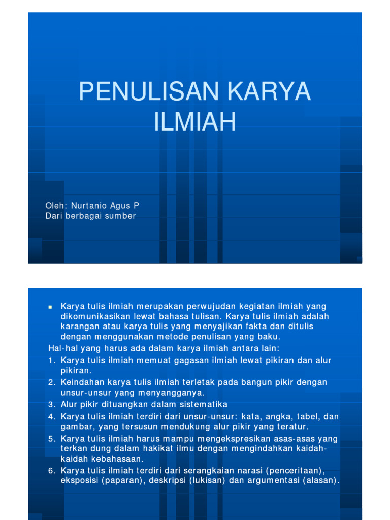 Penulisan Karya Ilmiah Compatibility Mode | PDF