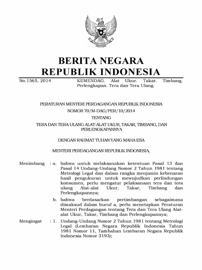 Aturan Tera Alat Ukur | PDF