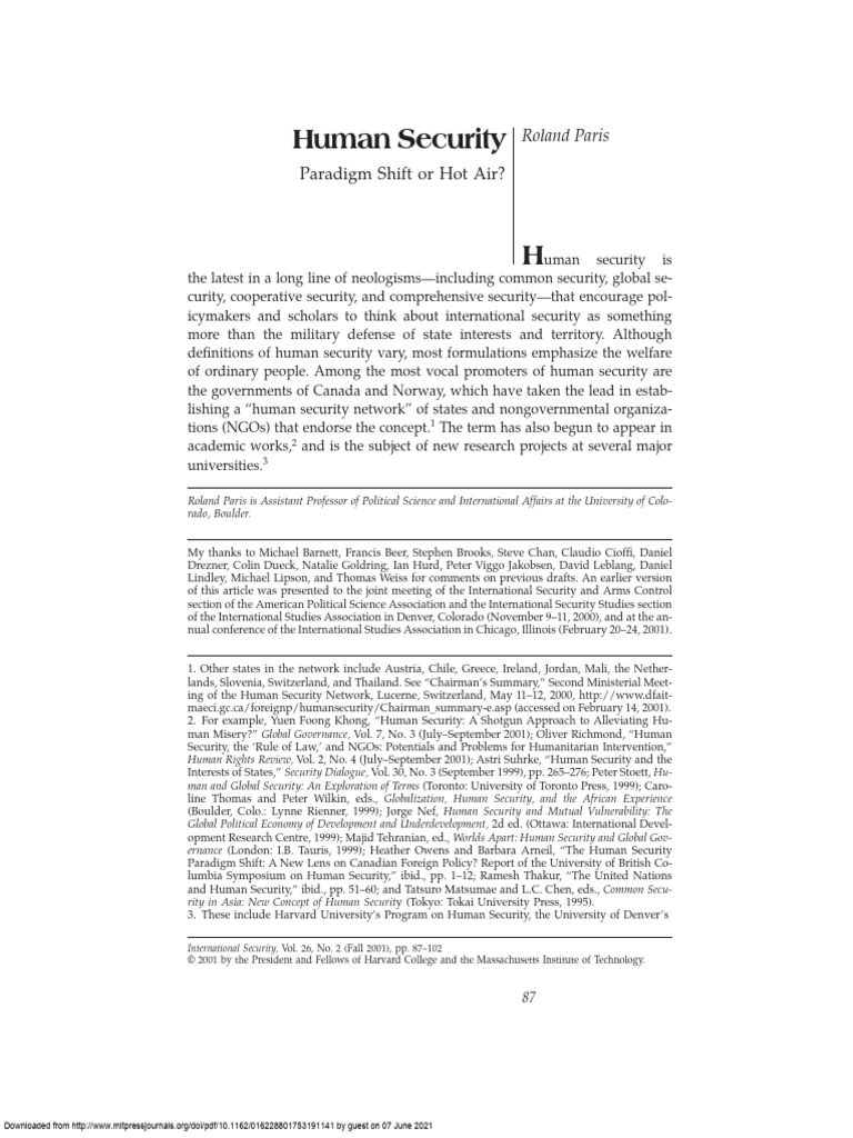 Human Security | Download Free PDF | Human Security | Violence