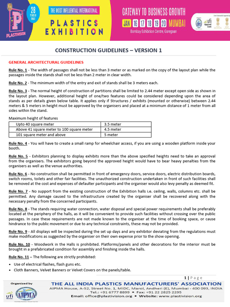 PVI 2020 Construction Guidelines 09092019 | PDF