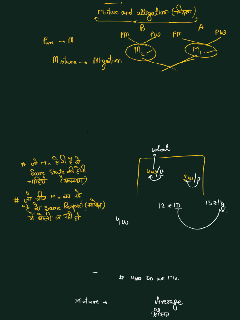 Mixture And Alligation 01 Pdf