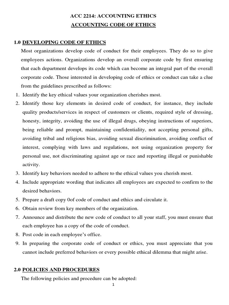 Accounting Ethics Pdf Pdf Conflict Of Interest Integrity