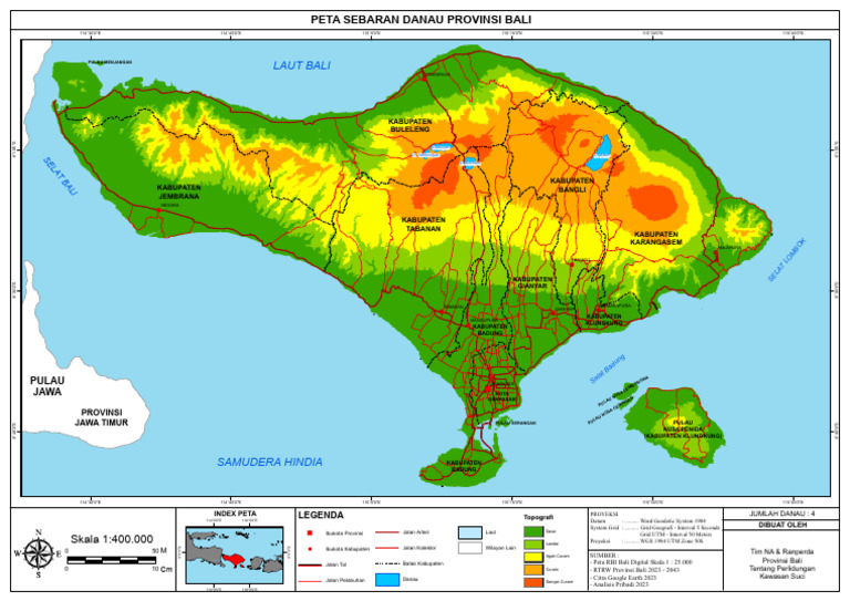 Peta Sebaran Danau di Bali | PDF