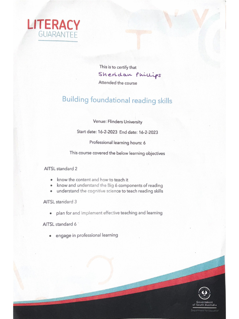 Foundations of Reading | PDF