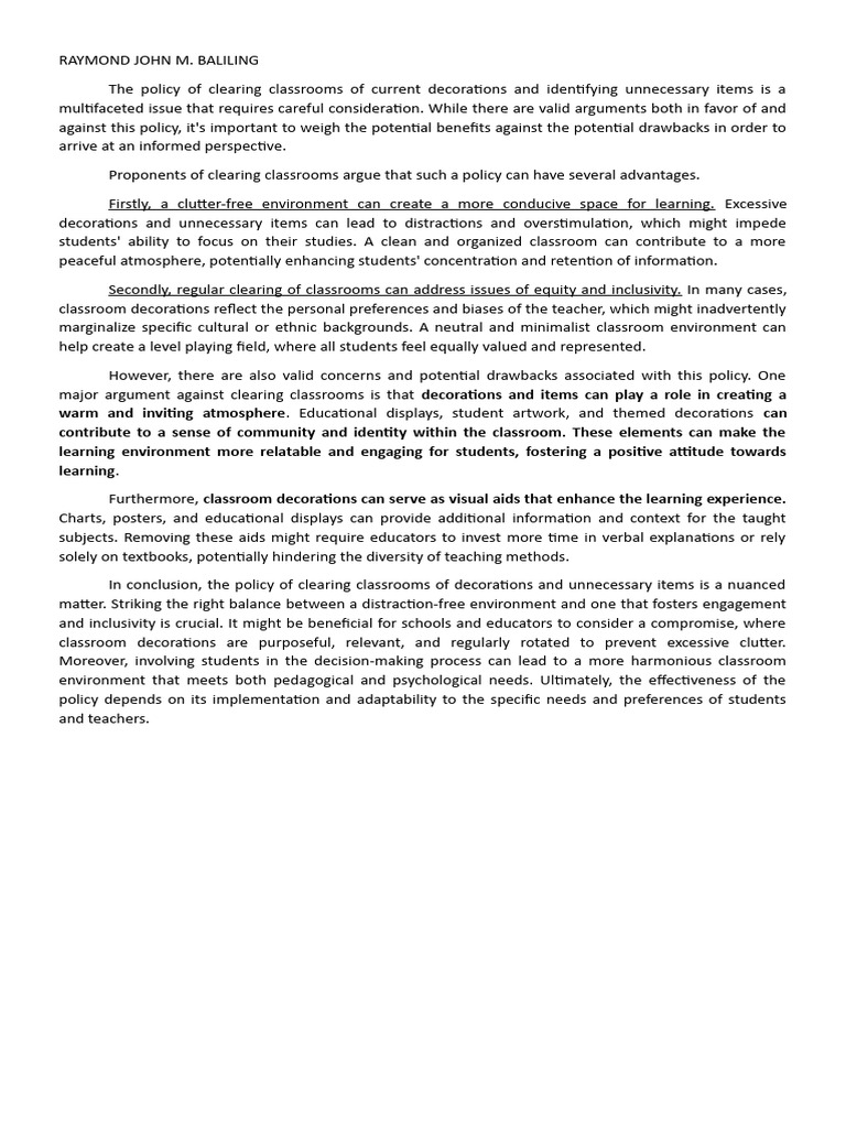 CLUTTER | PDF | Classroom | Teaching Method