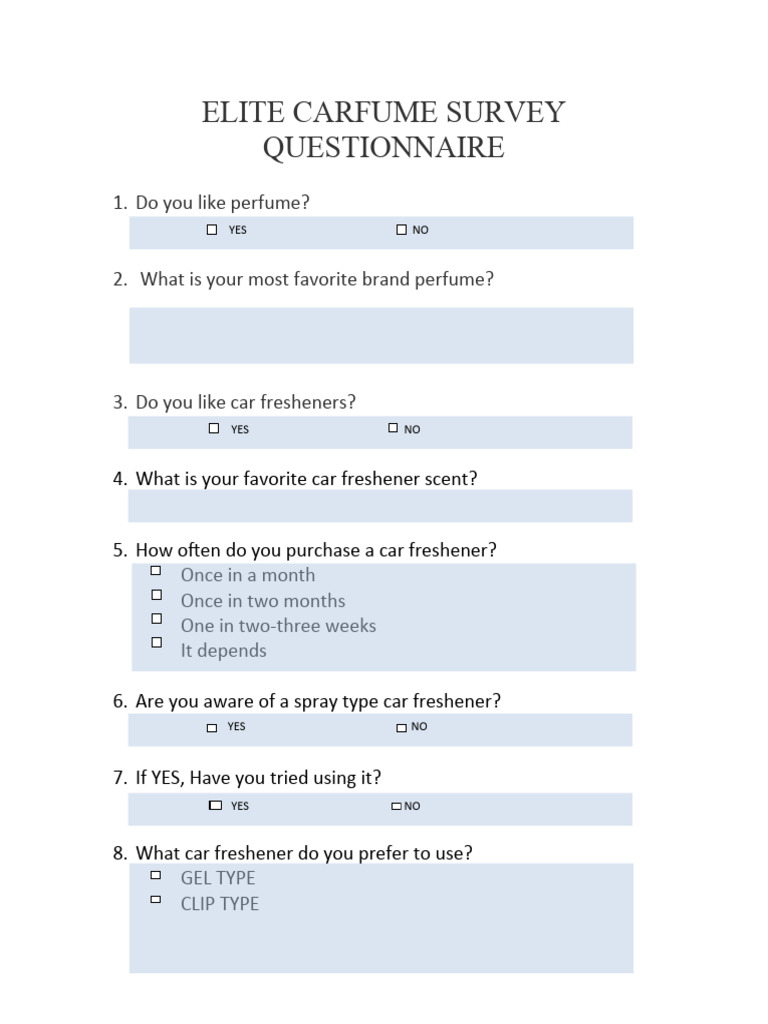 Elite Carfume Survey Insights | PDF | Self-Improvement