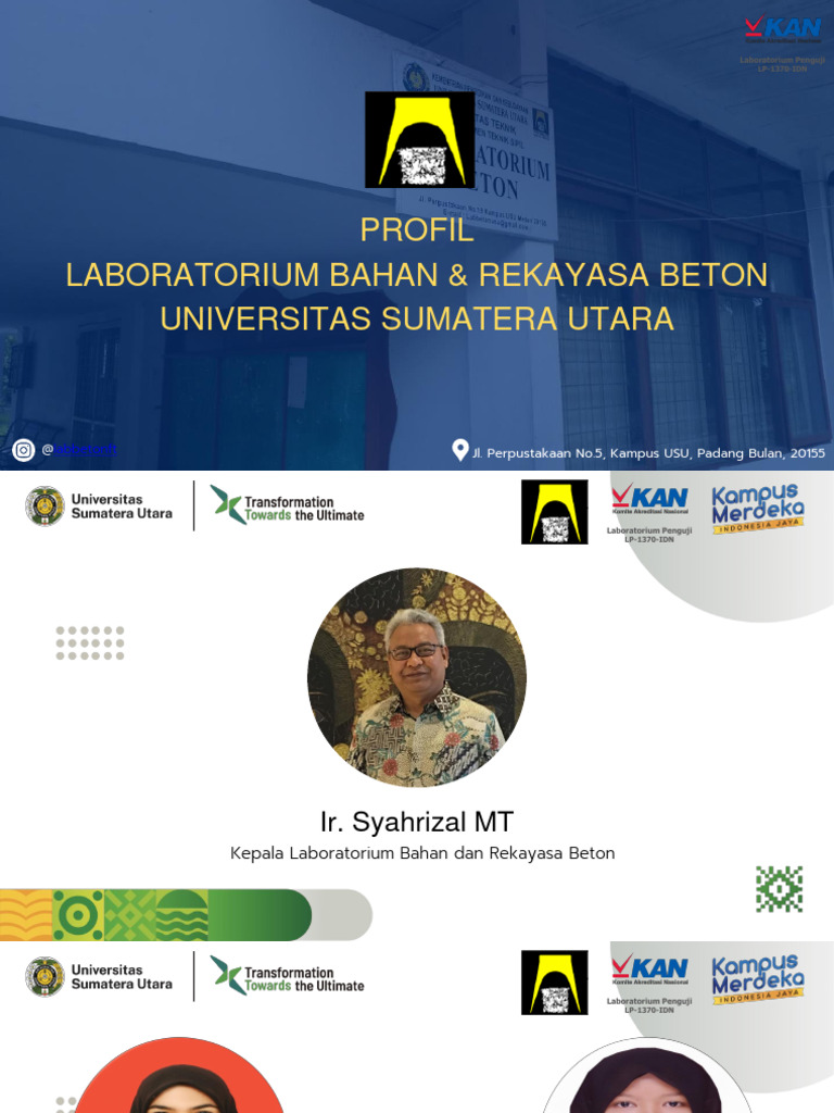 Pengarahan Praktikum Lab Beton & Profil Lab Beton | PDF