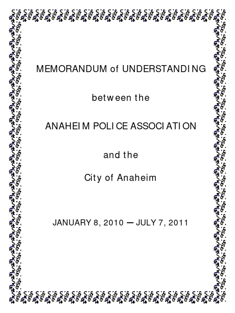 Anaheim Police Contract | Download Free PDF | Employment | Salary