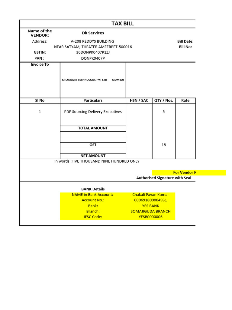 Swiggy Tax Invoice Format | PDF