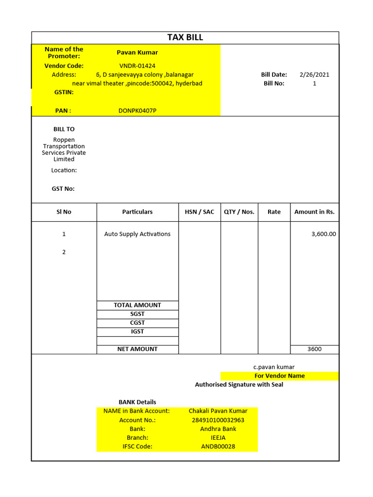 Rapido Invoice | PDF