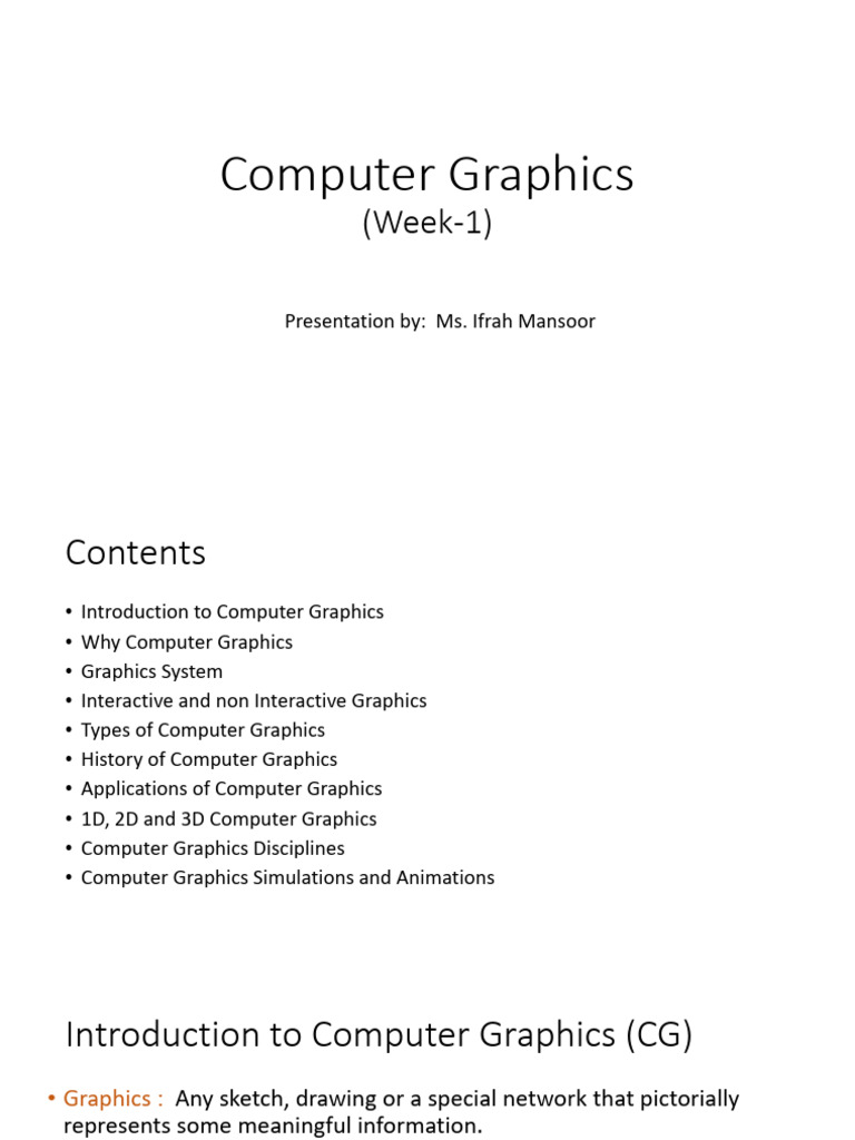 Intro to Computer Graphics Basics | PDF | Computer Graphics | Rendering (Computer Graphics)