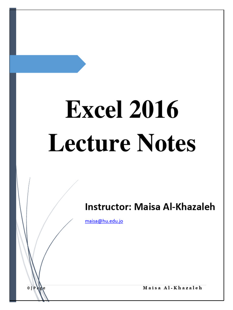 Excel 2016 Formatting and Functions Guide | PDF | Microsoft Excel | Computing