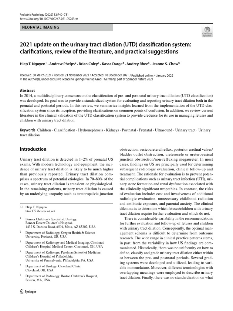 UTD - 2021 Update | PDF | Kidney | Urology