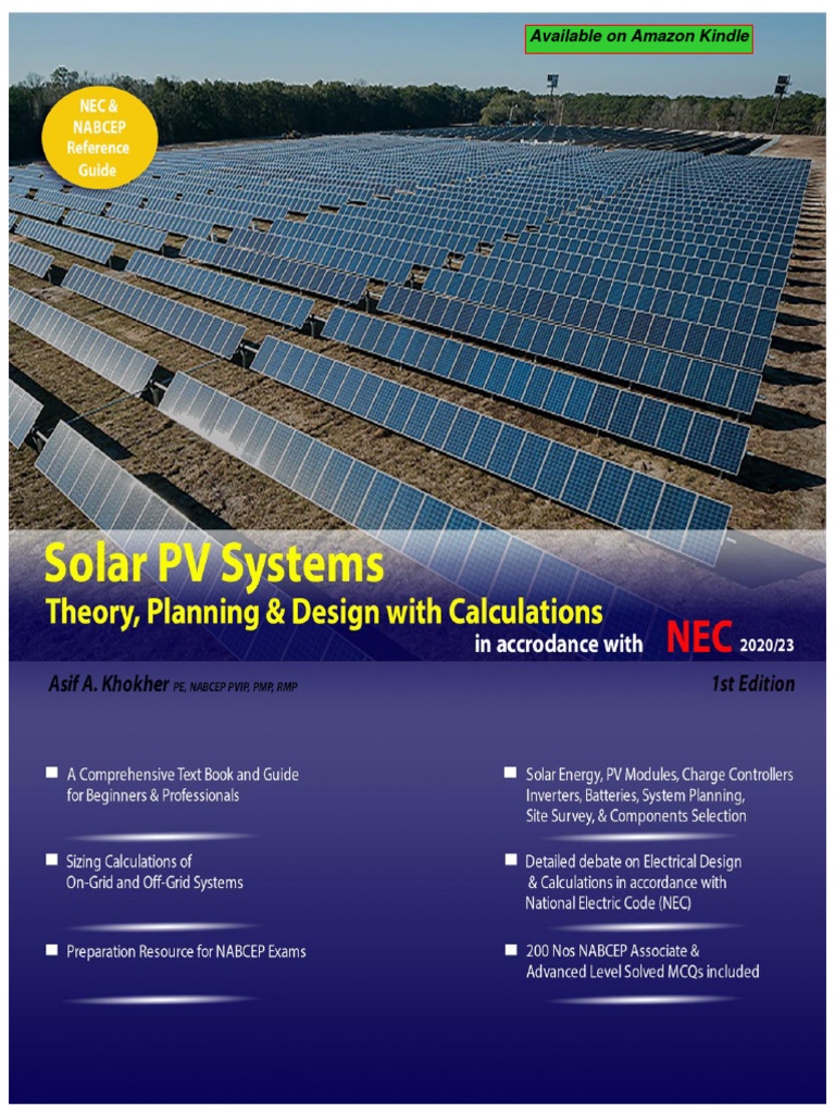 Solar PV Systems - Theory, Planning and Design With Calculations in ...