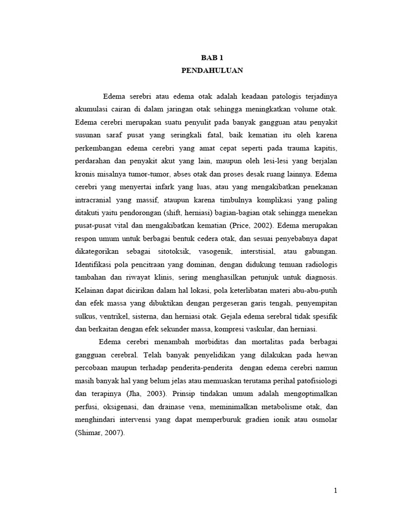 Edema Serebri Referat FIX | PDF