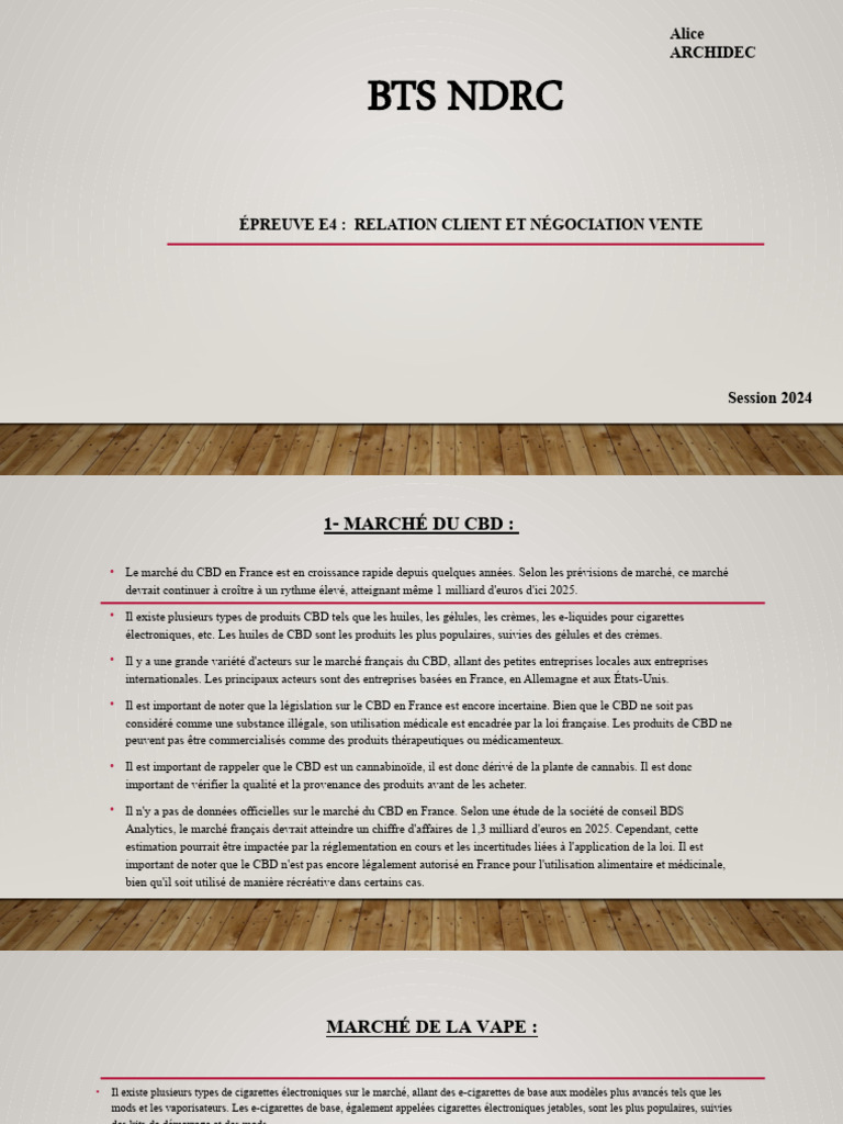 Dossier Pro Bts NDRC | PDF | Cigarette | Cigarette électronique