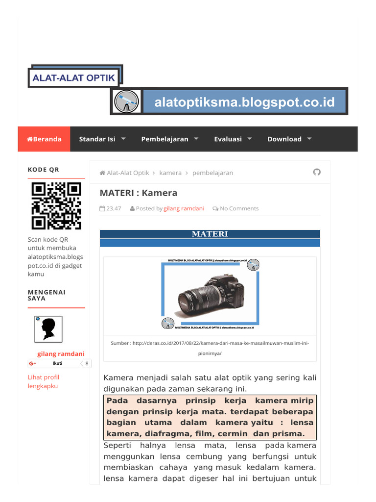 MATERI - Kamera - Alat Alat Optik | PDF