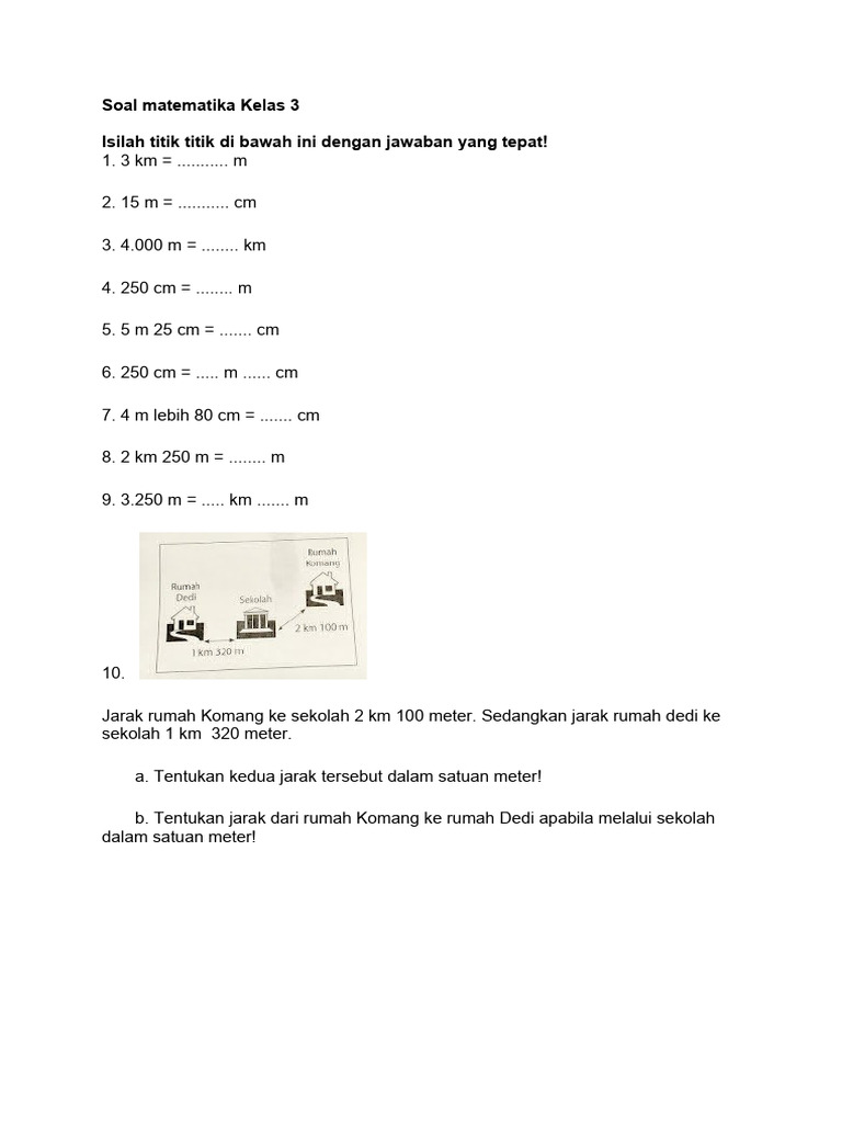 Soal Matematika Kelas 3 | PDF