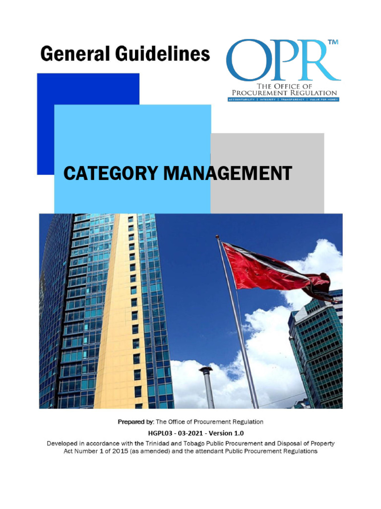 Category Management Guidelines 2021 | PDF | Procurement | Supply Chain