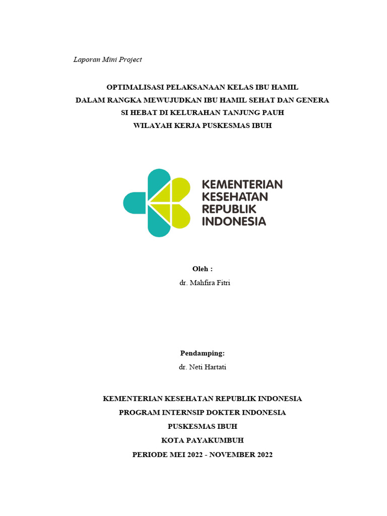 Cover Laporan Mini Project | PDF