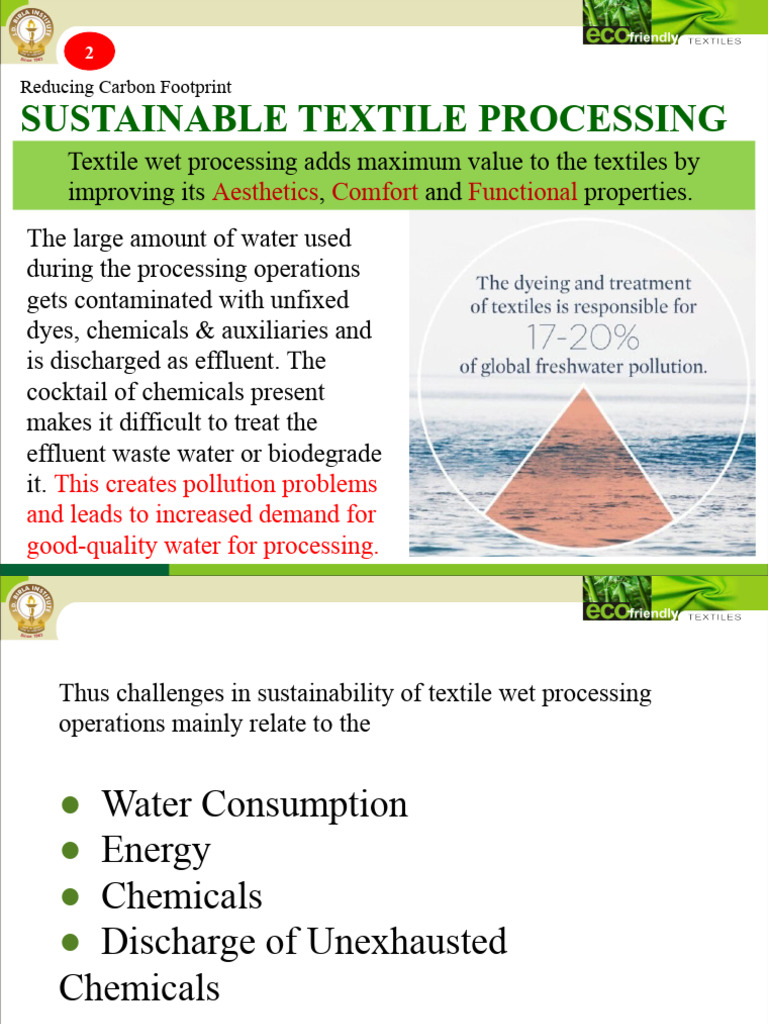 Sustainable Practices in Textile Processing | PDF | Recycling | Textiles