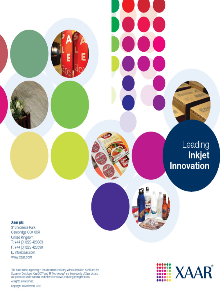 Xaar Guide Applications Products Technology | PDF | Printer (Computing ...