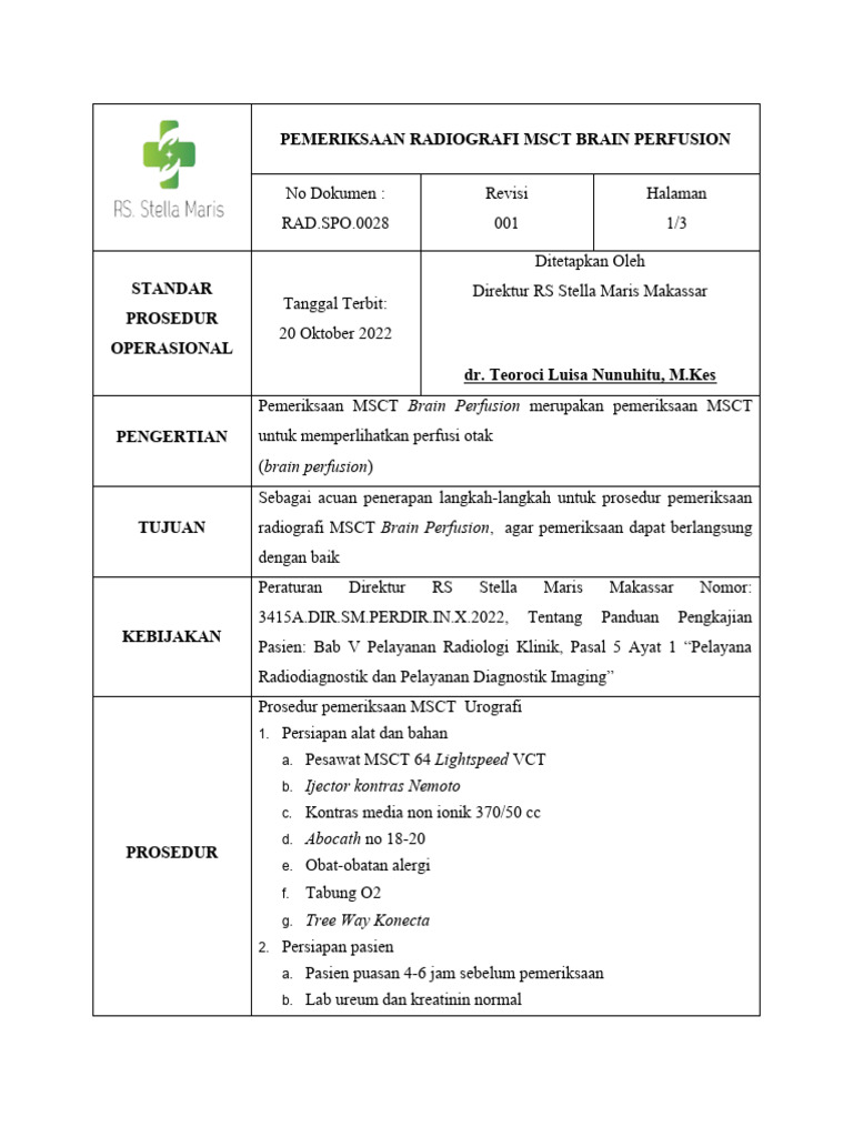 28. MSCT BRAIN PERFUSION | PDF
