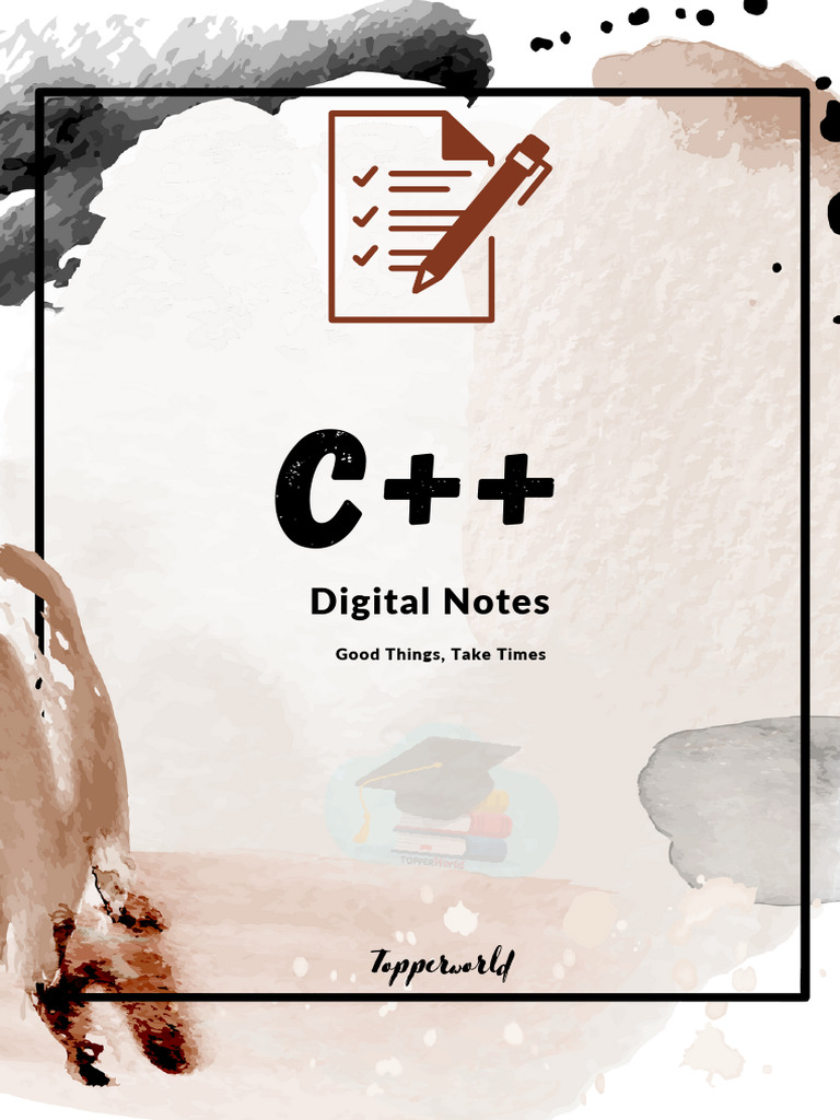 C Notes Pdf Object Computer Science Class Computer Programming 8860