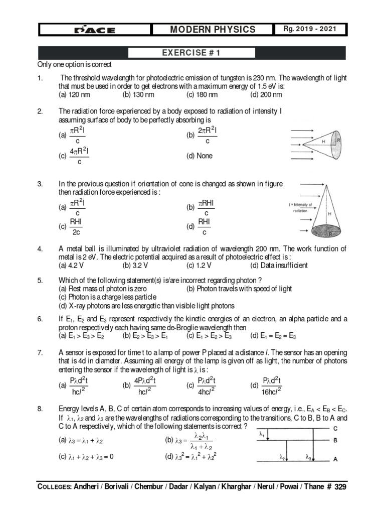 Modern Physics | PDF | Photoelectric Effect | Electron