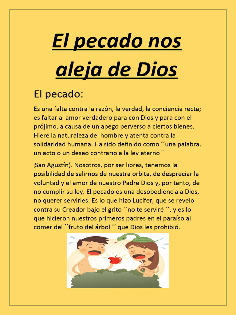 El Pecado Nos Aleja de Dios | PDF