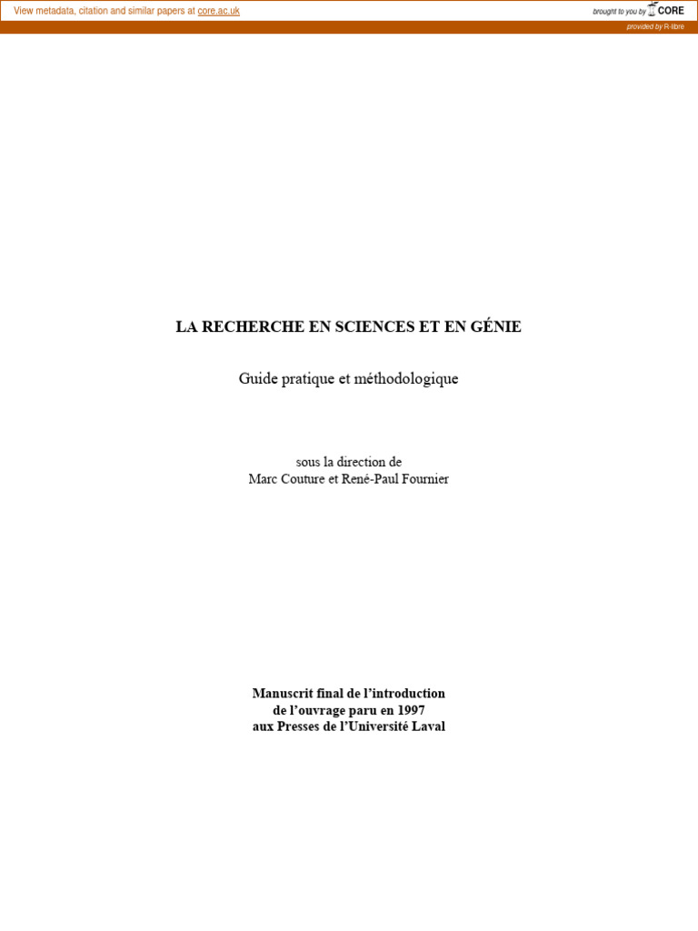 Guide pratique de recherche scientifique | PDF | Science | Doctorat