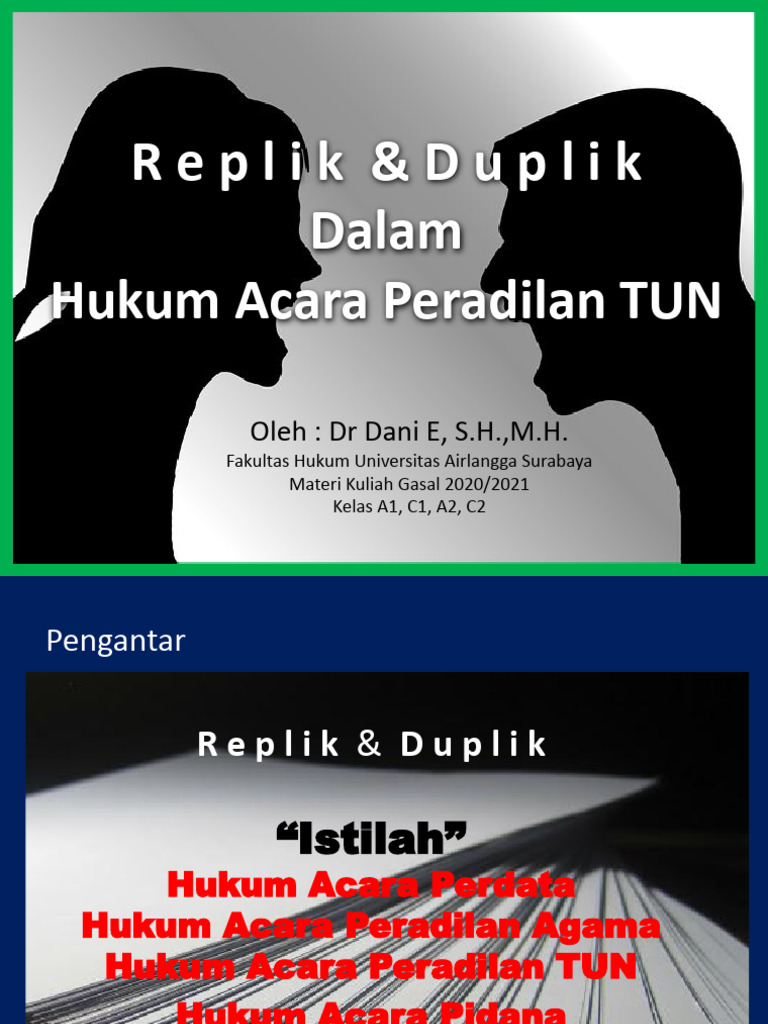 Replik Dan Duplik | PDF