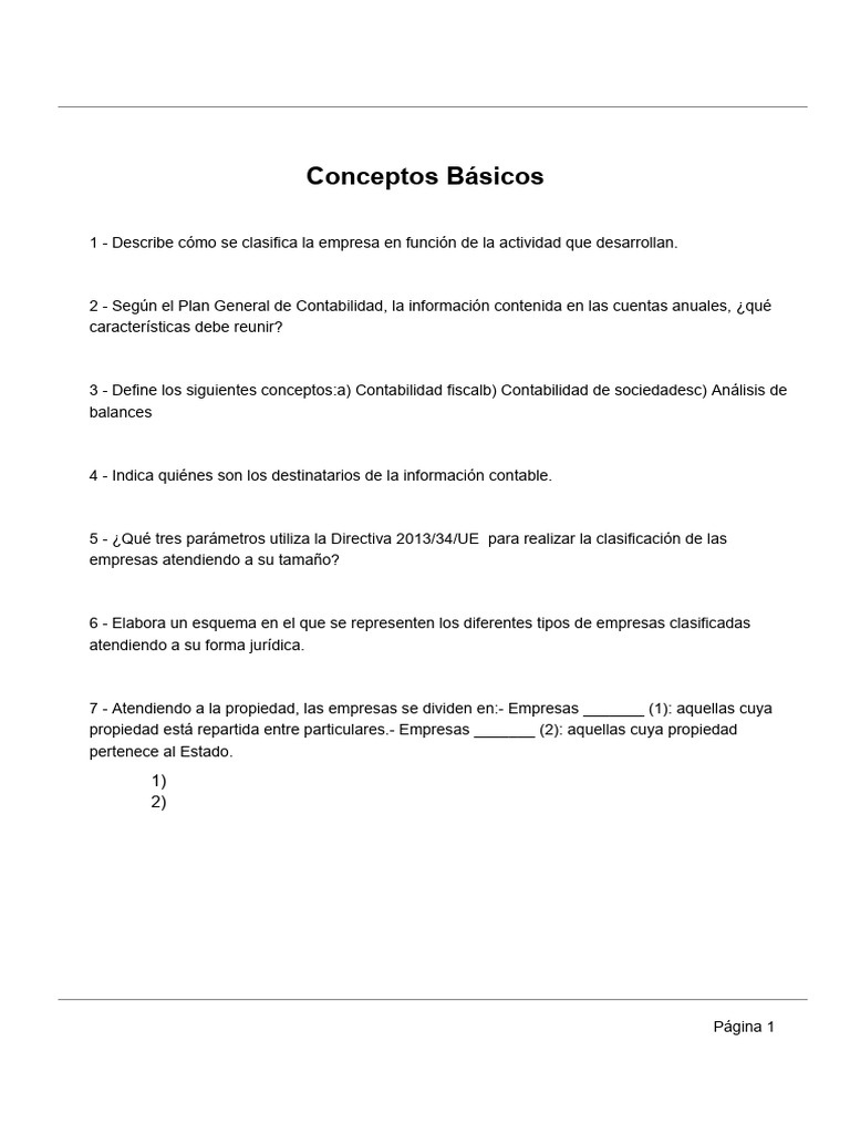 Examen - Conceptos Básicos - Examen Contabilidad | PDF | Contabilidad | Business