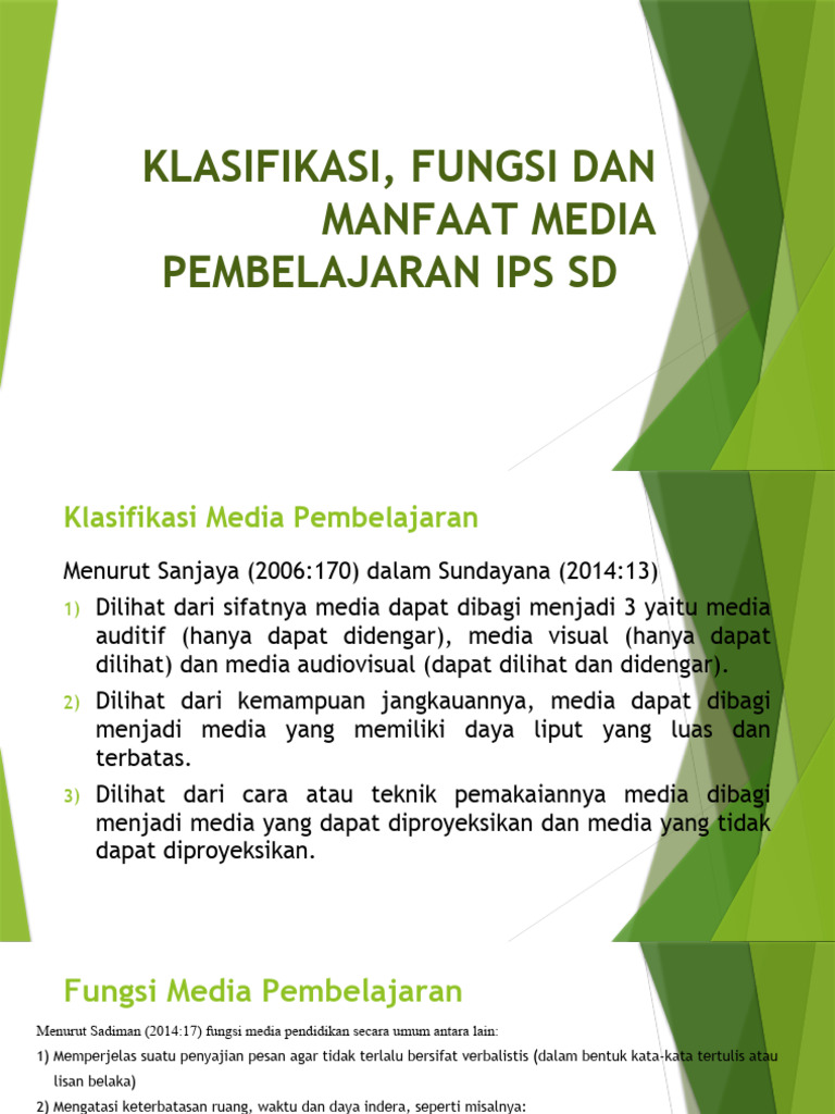3. Klasifikasi, Fungsi Dan Manfaat Media Pembelajaran Ips Sd | PDF