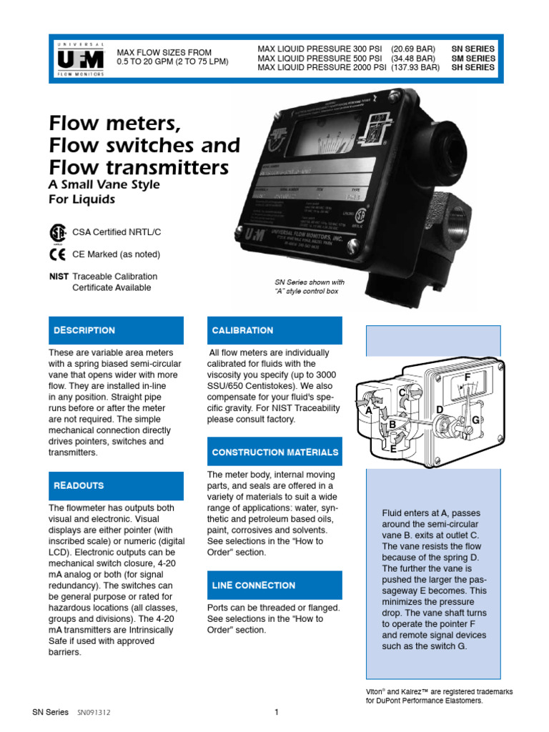 Ufm Flow Meter | PDF | Flow Measurement | Pipe (Fluid Conveyance)
