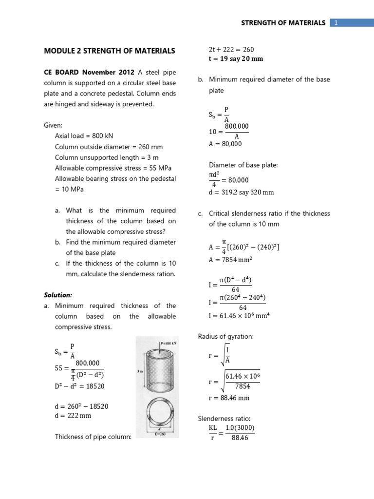Module 2 Strength of Materials-1 | Download Free PDF | Beam (Structure) | Bending