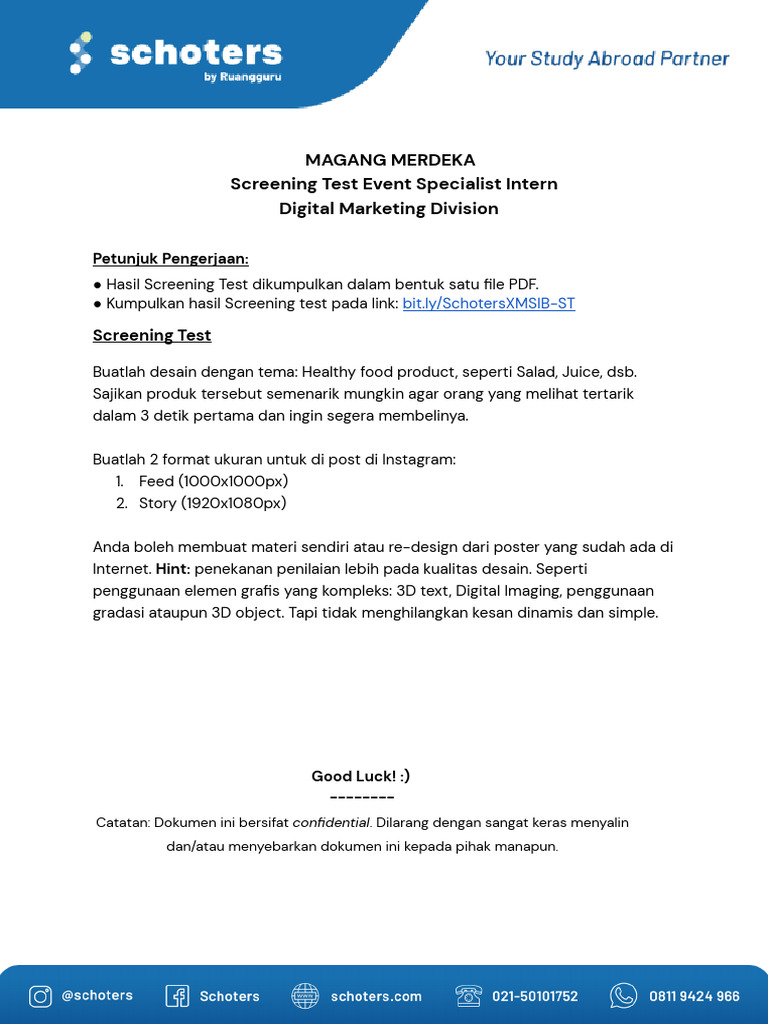 Screening Test Graphic Design Intern New | PDF