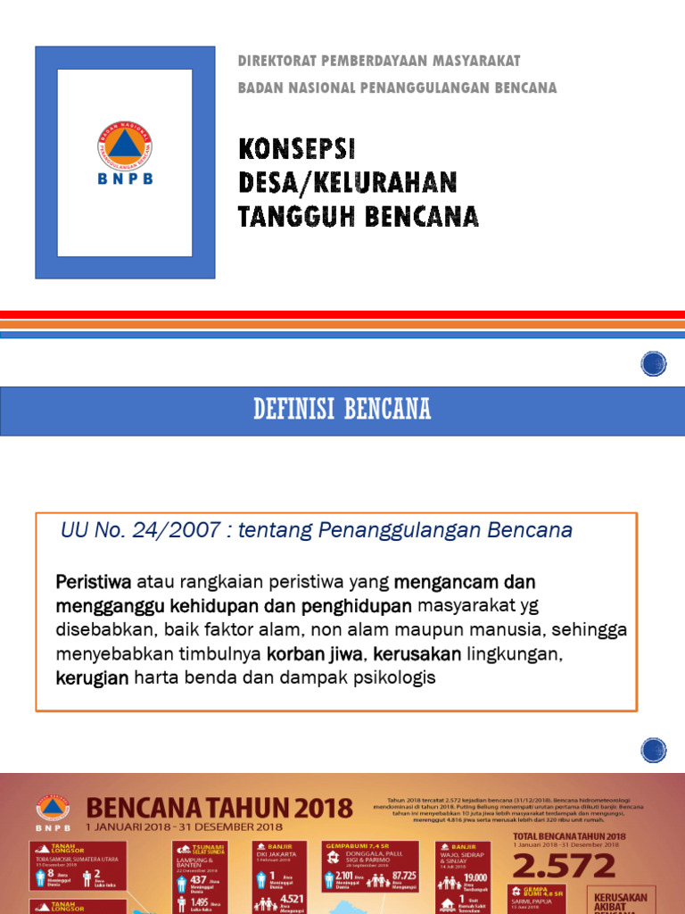 Konsepsi Destana 2019 - BNPB | PDF
