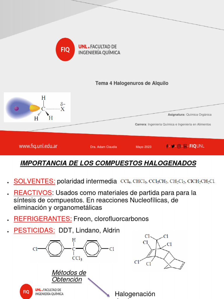 Halogenuros de Alquilo | PDF | Química | Química Orgánica