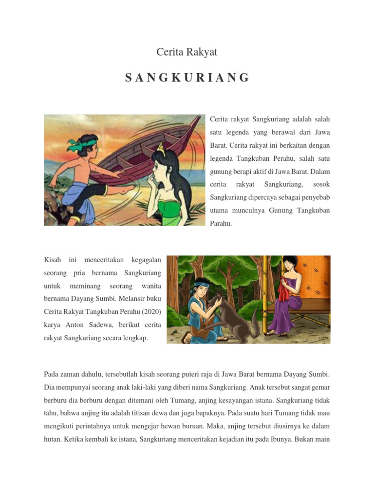 Cerita Rakyat Sangkuriang | PDF