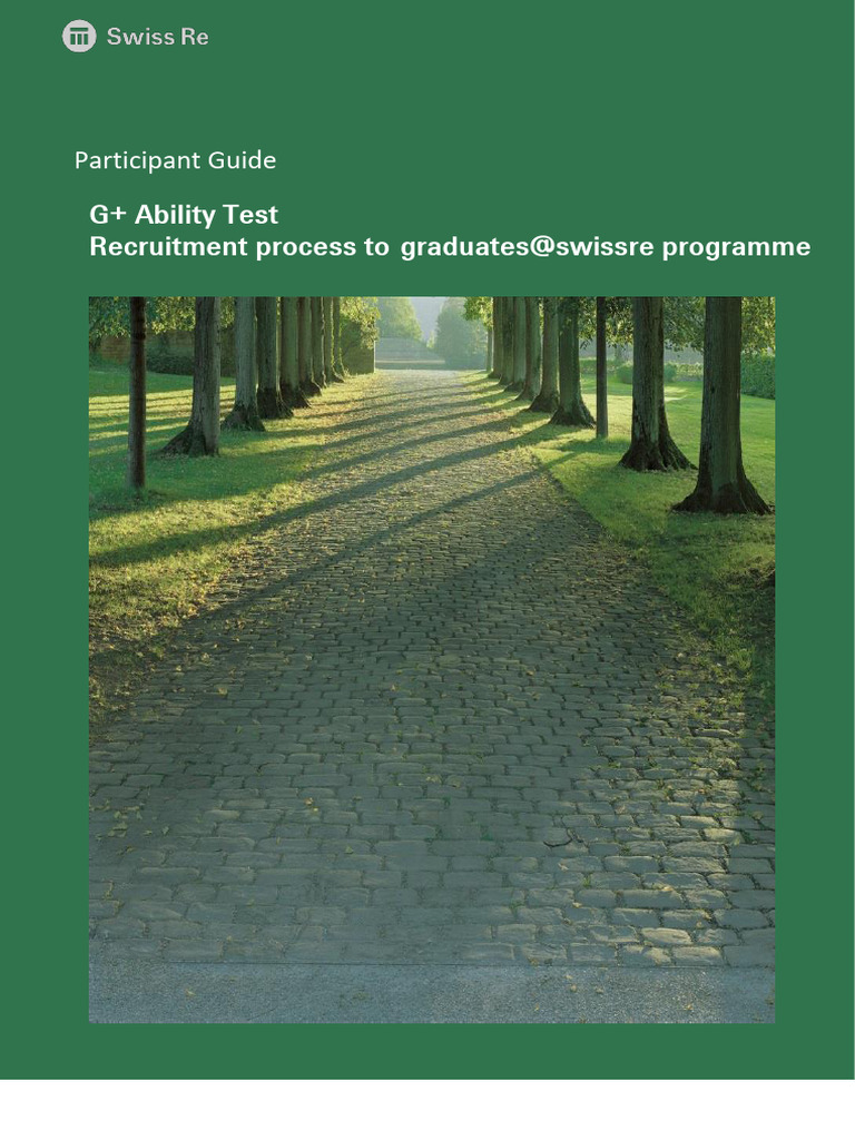 G+ Ability Test Guide for Swiss Re Graduates | PDF | Recruitment ...