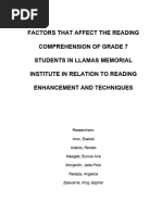 Reading RRL | PDF | Reading Comprehension | Behavioural Sciences