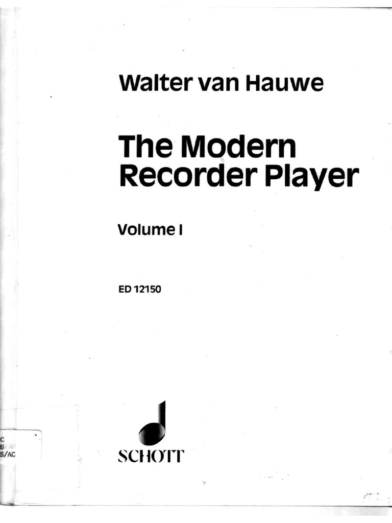 Modern Recorder Playing Techniques | PDF | Recorder (Musical Instrument ...